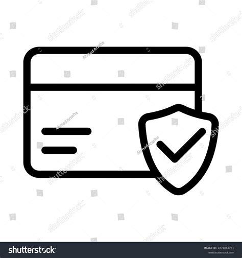 Secure Payment Line Icon Simple Outline Stock Vector Royalty Free Shutterstock