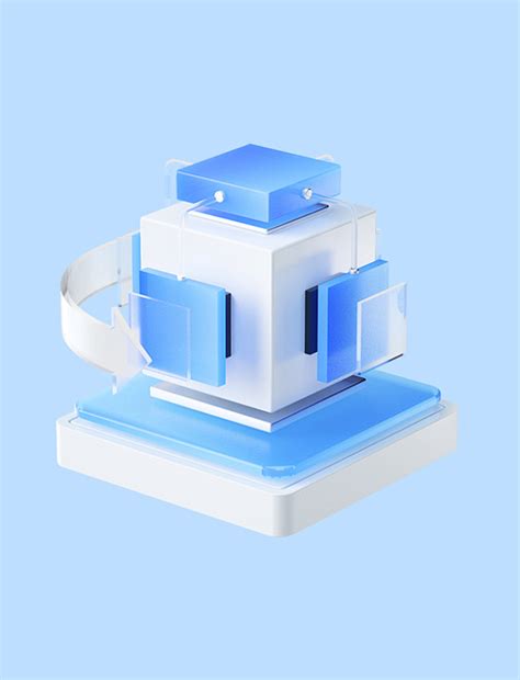 3d立体商务信息科技互联网金融交互图标