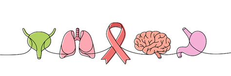방광 폐 뇌 위 한 줄에 색을 칠한 연속 그림 암 인식 리본 에이즈 리본 연속 한 줄 다채로운 그림 World Aids Day에 대한 스톡 벡터 아트 및 기타 이미지