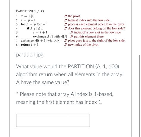 solved partition a p r x a[r] ﻿the pivot i p 1