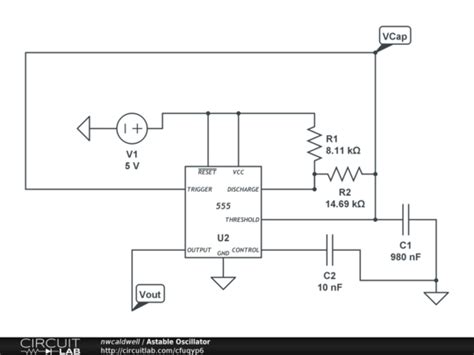 Astable Oscillator CircuitLab