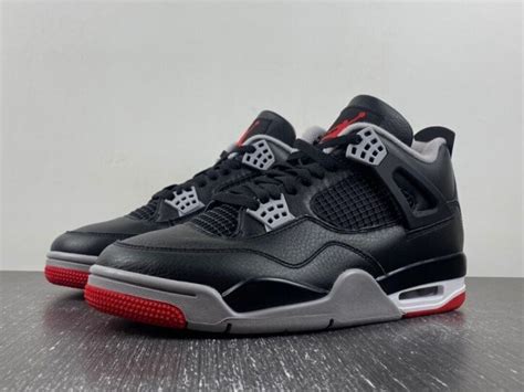 Jordan 4 Bred Reimagined Blackfire Red Unisex Sneaker Jordan 4