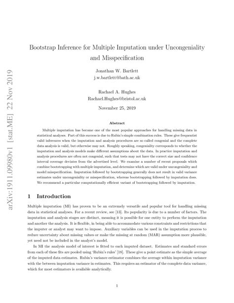 Bootstrap Inference For Multiple Imputation Under Uncongeniality And