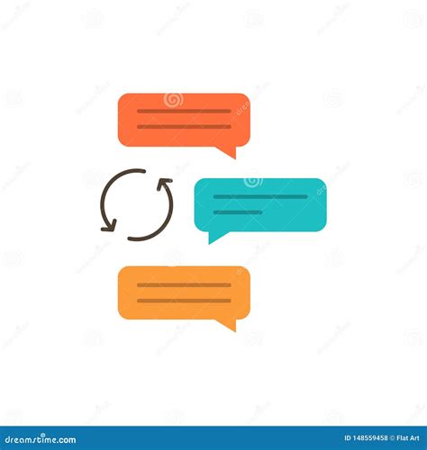Chat Chatting Conversation Dialogue Auto Robot Flat Color Icon