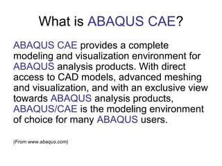 Abaqus Lecture 2 PPT