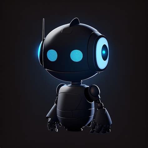 Premium Photo Telegram Futuristic Ai Robot In Black Background