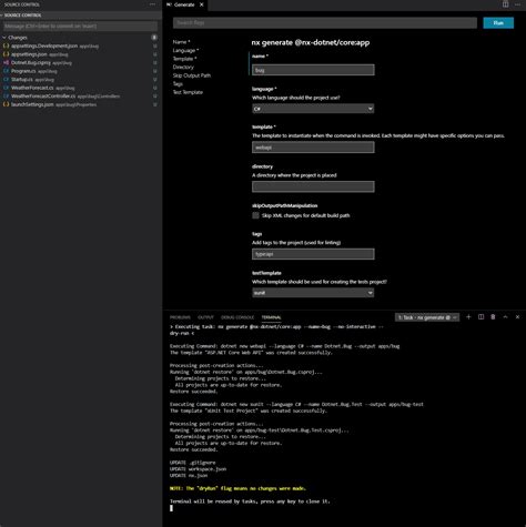 [bug] dry run doesn t work with nx console · issue 35 · nx dotnet nx