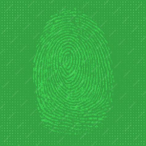 premium vector fingerprint binary code background