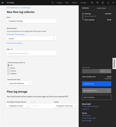 IBM Cloud VPC Flow Logs Via Cloud Object Storage Setup