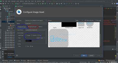 Android Studio Image Asset Launcher Icon Background Color Stack Overflow