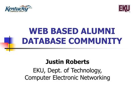 Ppt Web Based Alumni Database Community Project Powerpoint