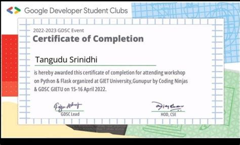 srinidhi tangudu sur linkedin connections coding ninjas gdsc gietu