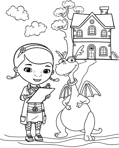 Doc Mcstuffins Stuffy Coloring Page