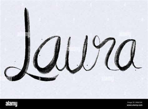 Hand Drawn Vector Laura Font Typography Stock Vector Image And Art Alamy
