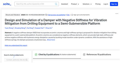 Design And Simulation Of A Damper With Negative Stiffness For Vibration