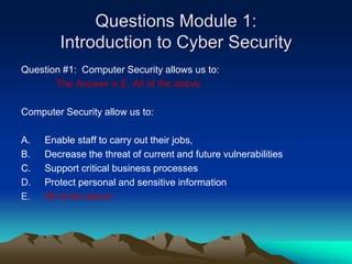 Module1 Intro To Security Final Ppt