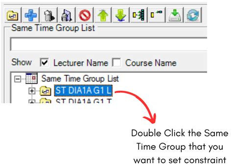 Stage 7 Constraint Setting Same Time Group Constraints Tplus