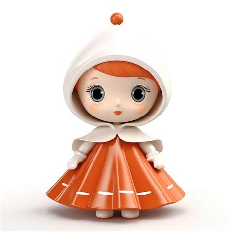 Doll Toy On A White Background Premium Ai Generated Image