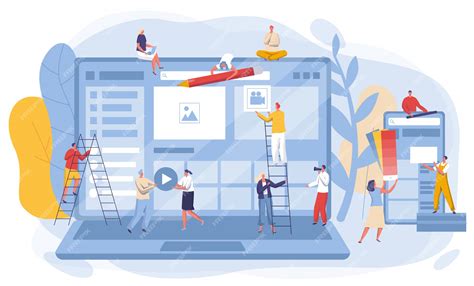 premium vector website interface development concept illustration