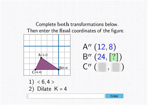 solved complete both transformations below then enter the
