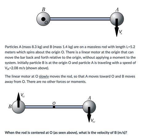 Solved Particles A Mass 8 3 Kg And B Mass 1 4 Kg Are