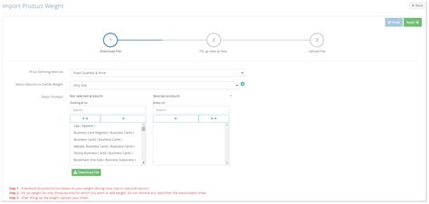 Product Weight Days SKU User Manual