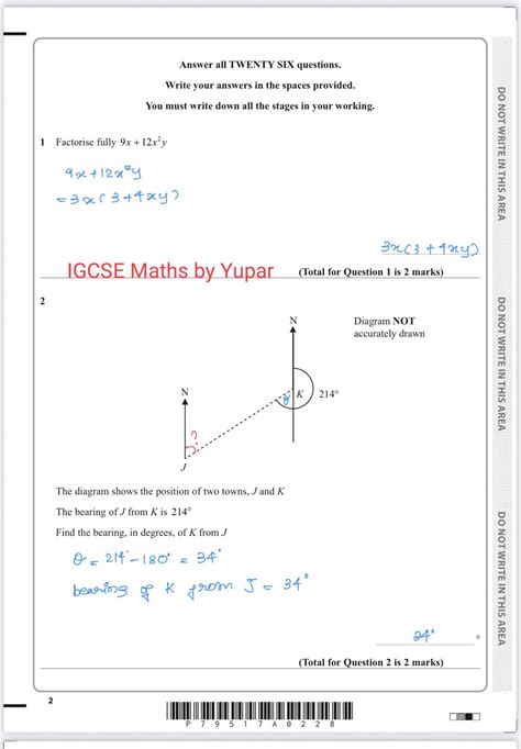 Igcse Edexcel O Level Maths B June Igcse Maths By Yupar Facebook