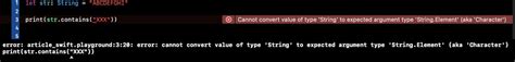【swift】 Cannot Convert Value Of Type String To Expected Argument Type Stringelement Aka