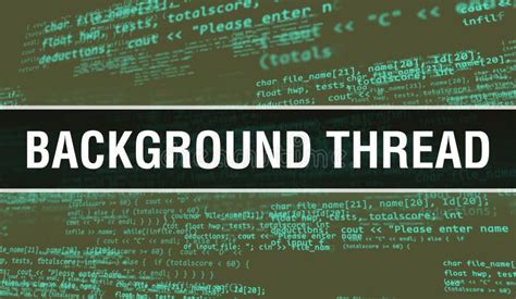 background thread text written on programming code abstract technology