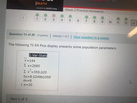 Solved Math Hosted By Aleks Corp Week 3 Practice Homework 1