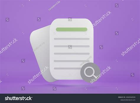 3d Render Minimal Checklist Detail Notebook Stock Illustration