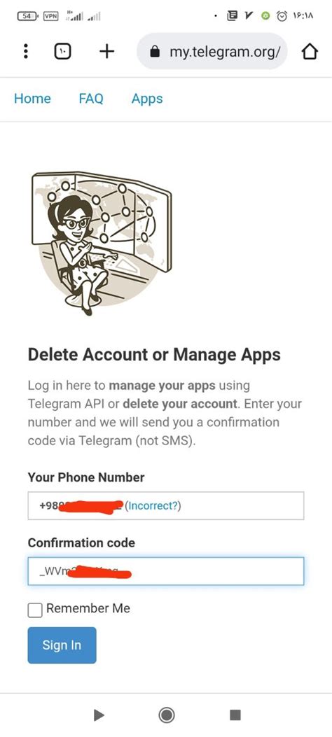 دریافت api id و api hash تلگرام ویرگول