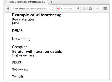 Iterator Tags Naukri Code