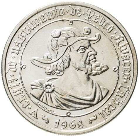 Монета Португалия 50 эскудо 1968 стоимостью 2426 руб.