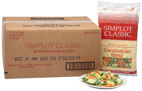 Simplot Scandinavian Vegetable Blend 32 Ounce Package 12 Packages