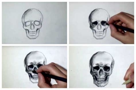 Рисунки череп карандашом Как нарисовать череп карандашом поэтапно для начинающих — Артист Ойл