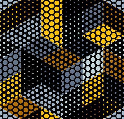 Premium Vector Dotted Seamless Isometric Geometric Pattern Dots 3d