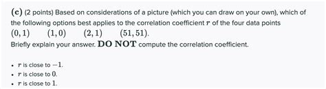 solved consider three data points 0 1 1 0 and 2 1