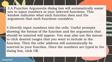 Functions And Formulas In An Electronic Spread Sheetpptx