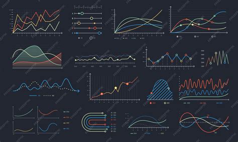 Line Graph Linear Chart Growth Business Diagram Graphs And Colorful