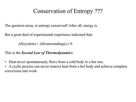 Ppt Conservation Of Entropy Powerpoint Presentation Free Download Id4685628