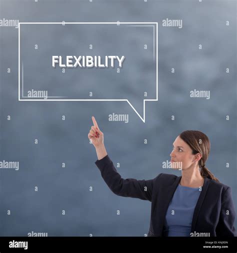 FLEXIBILITY Business Concept Business Woman Graphic Concept Stock Photo Alamy
