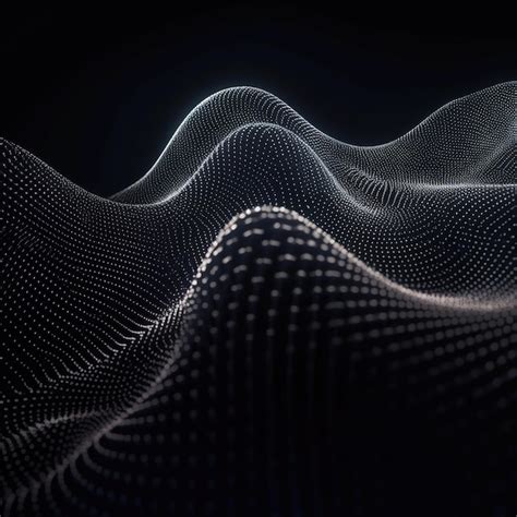 Premium Ai Image Abstract Digital Wave With Particles On Dark Background