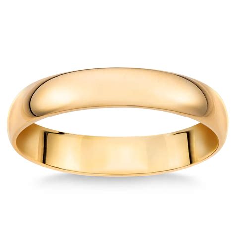 18kt Yellow Gold 4mm Comfort Fit Wedding Band Costco