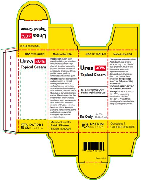 Dailymed Urea 40 Urea Cream