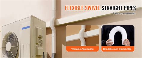 Vevor Mini Split Line Set Cover 762mm W 5400mm L Pvc Decorative Pipe