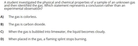 Solved A Babe Investigated The Physical And Chemical Chegg Com