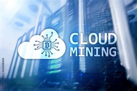 Cloud Computing Data Or Cryptocurrency Bitcoin Ethereum Mining In Data Center Server Room