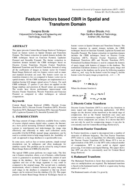 Feature Vectors Based Cbir In Spatial And Transform Domain