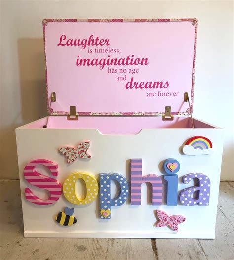 Spots And Stripes Rainbow Toy Box The Traditional Toy Box Company